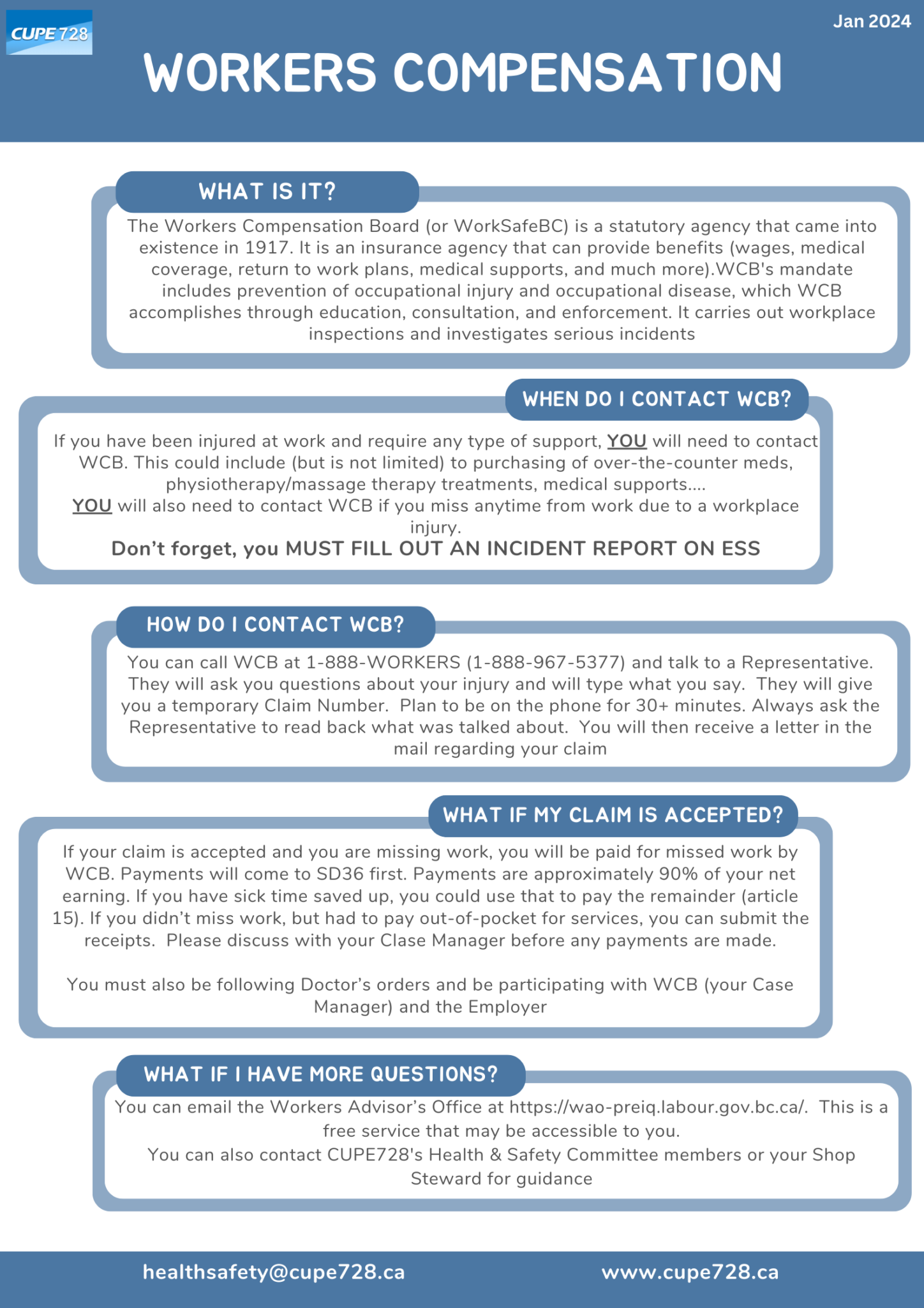 CUPE Bulletin Board Information - CUPE 728
