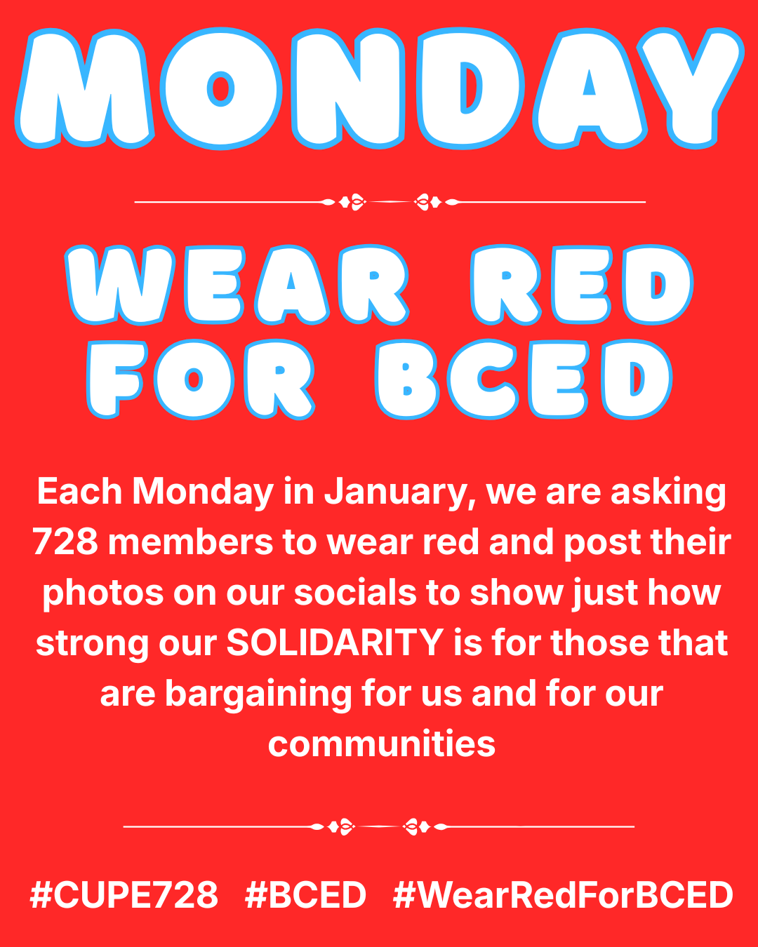 Wear Red For BC Ed - CUPE 728